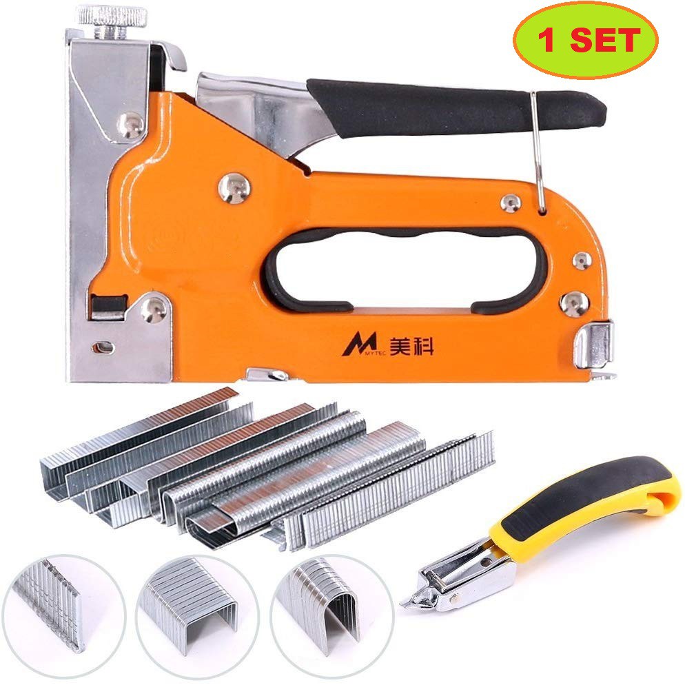 3-in-1 Staple Gun Kit with Staple Remover and 600 Staples,Hand Operated ...