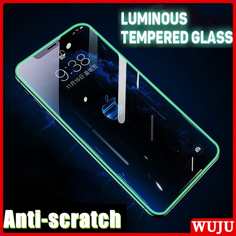WUJU Clear Luminous Tempered Glass Full Cover Compatible For iPhone 11 ...