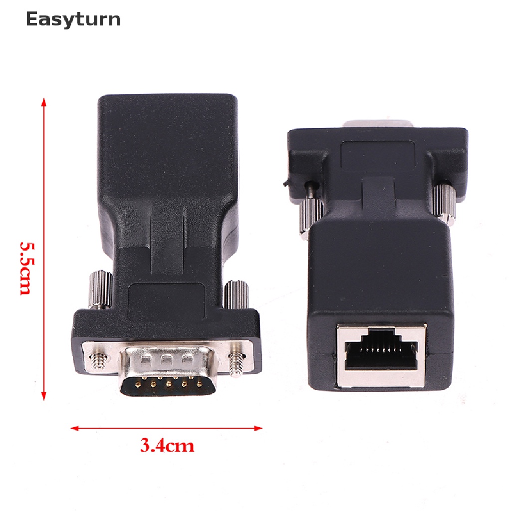 Easyturn 1Pc DB9 RS232 Male/Female To RJ45 Female Adapter COM Port to ...
