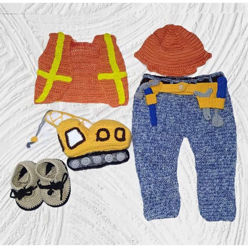 Engineer costume crochet set | Shopee Philippines