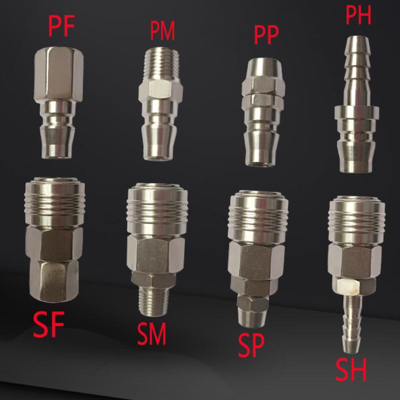 304 Stainless Steel Pneumatic Coupler C Type Quick-Connect Hose Fittings For Air Compressor SP ...
