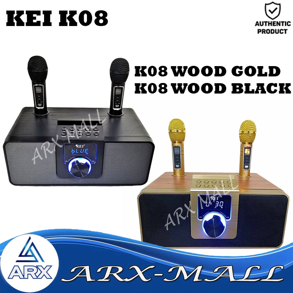 KEI K08 bluetooth karaoke speaker Comes with 2 wireless microphones ...