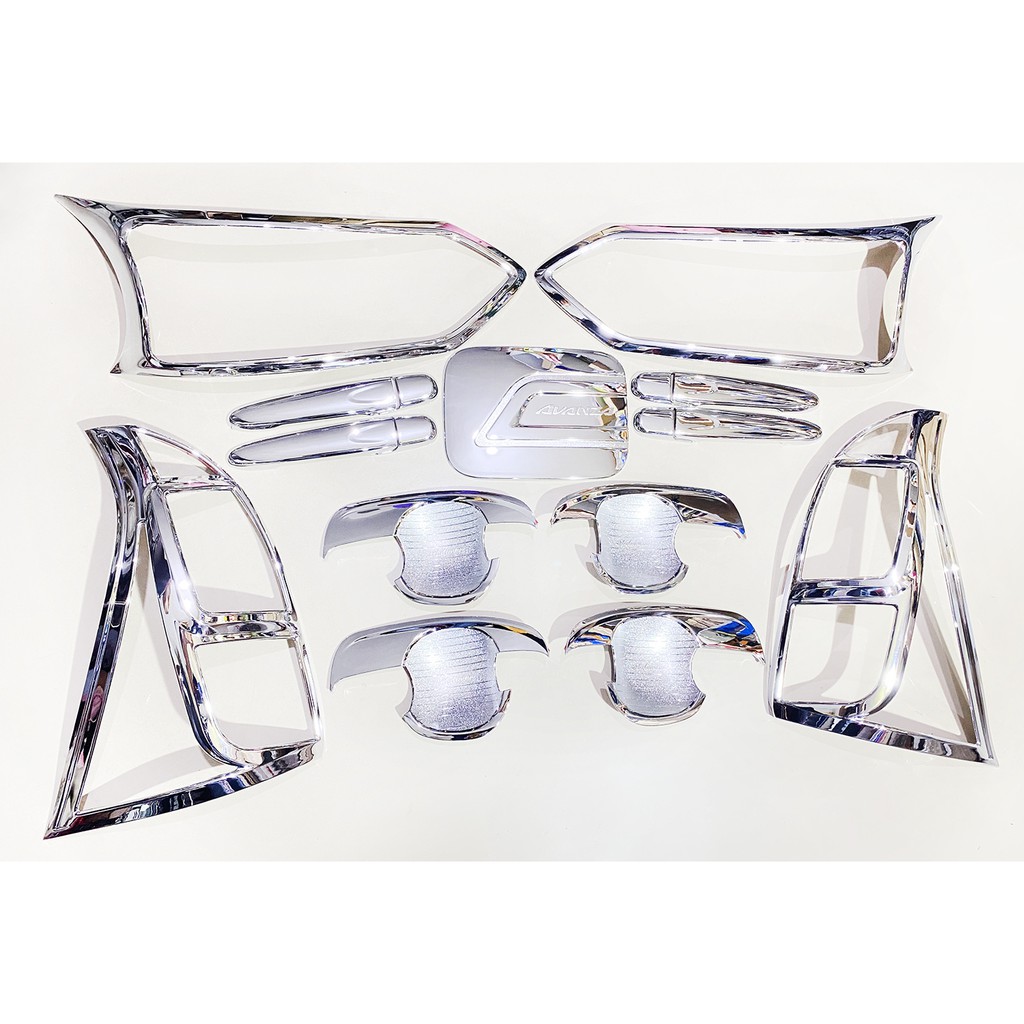 Toyota Avanza 2016 to 2018 Chrome Combo Garnish Cover Set | Shopee ...