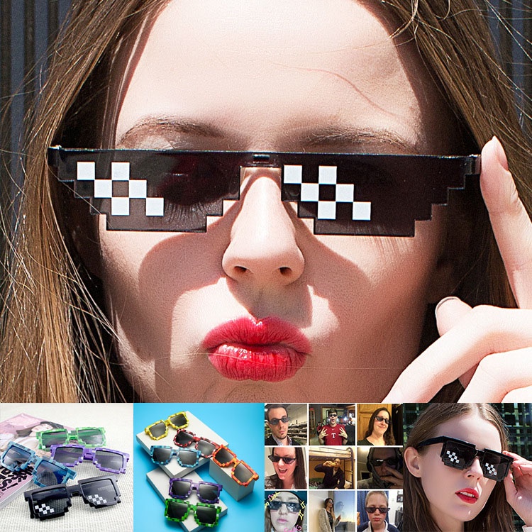 9 designs Minecraft Thug Life Sunglasses Fashion Vintage Square Glasses ...