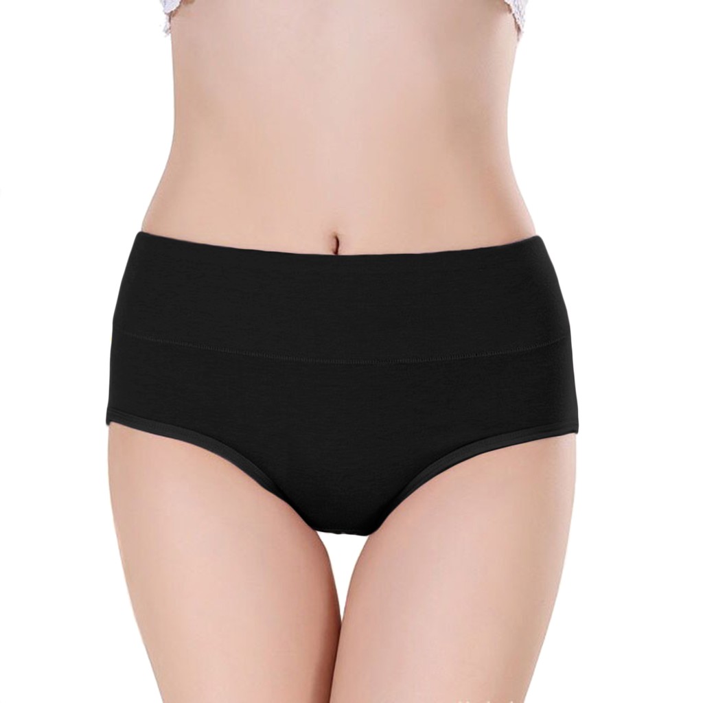 Catwalk Cotton Panties Medium Waist Tummy Control Elastic Design Elastic Women's underwear ...