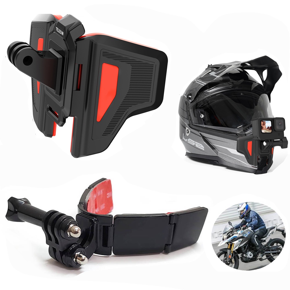 Motorcycle Helmet Chin Mount for GoPro Hero 10 9 8 7 6 5 Insta 360 One ...