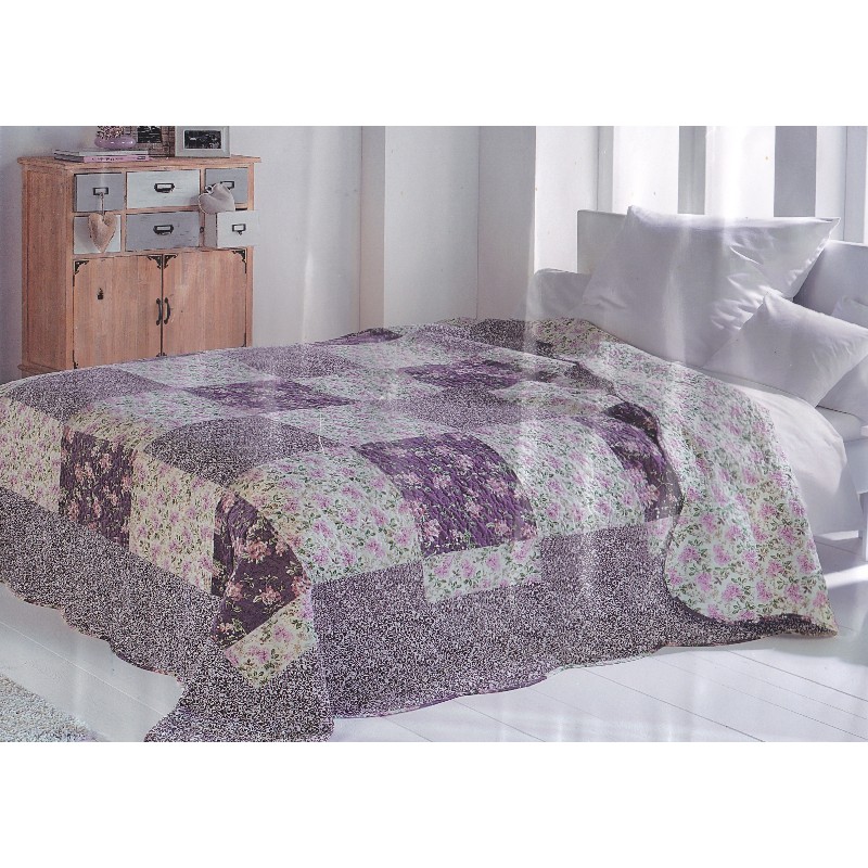 CADAR PATCHWORK BUNGA 100% COTTON (PURPLE) | Shopee Philippines
