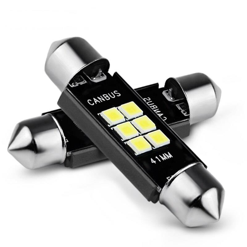 2X Car Led Light C5W C10W LED CANBus 41mm Festoon Led Peanut Bulbs Doom ...
