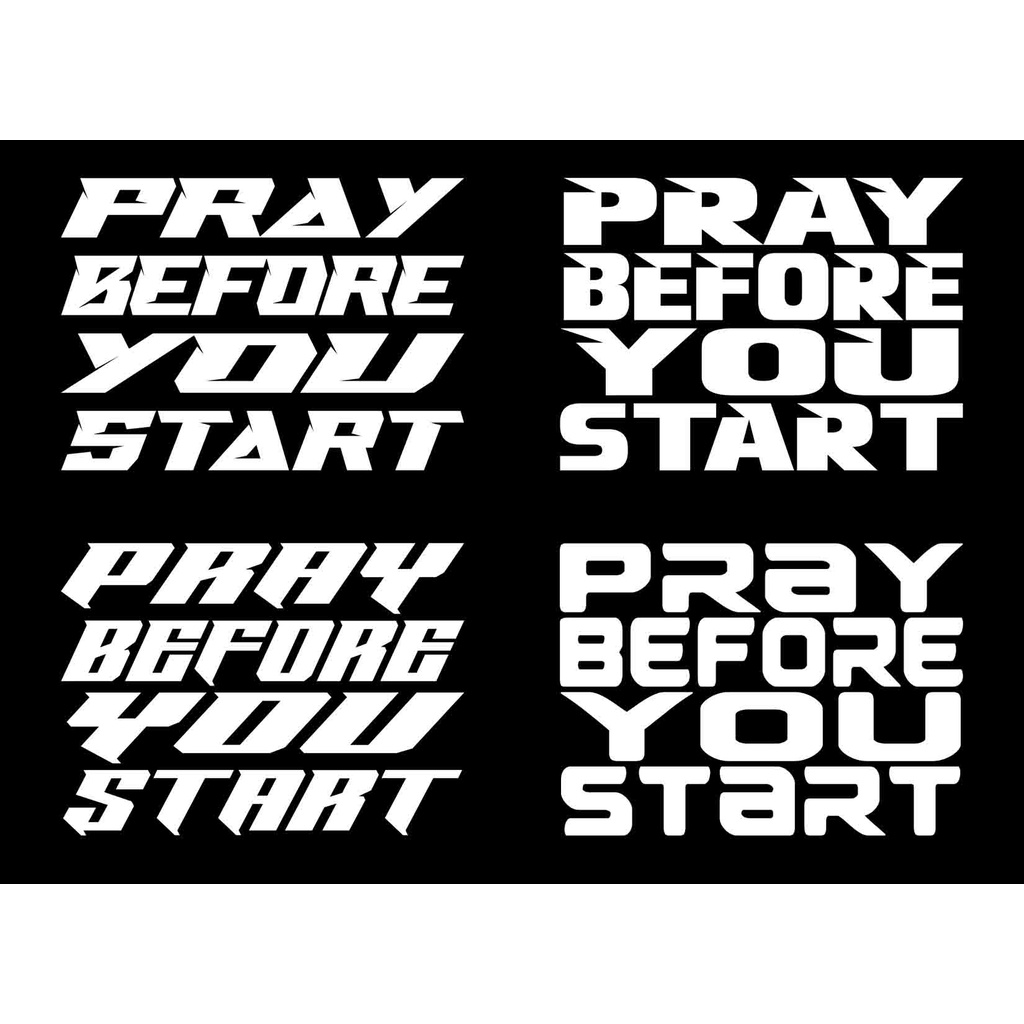 Pray Before You Start Cutout Decal Sticker | Shopee Philippines