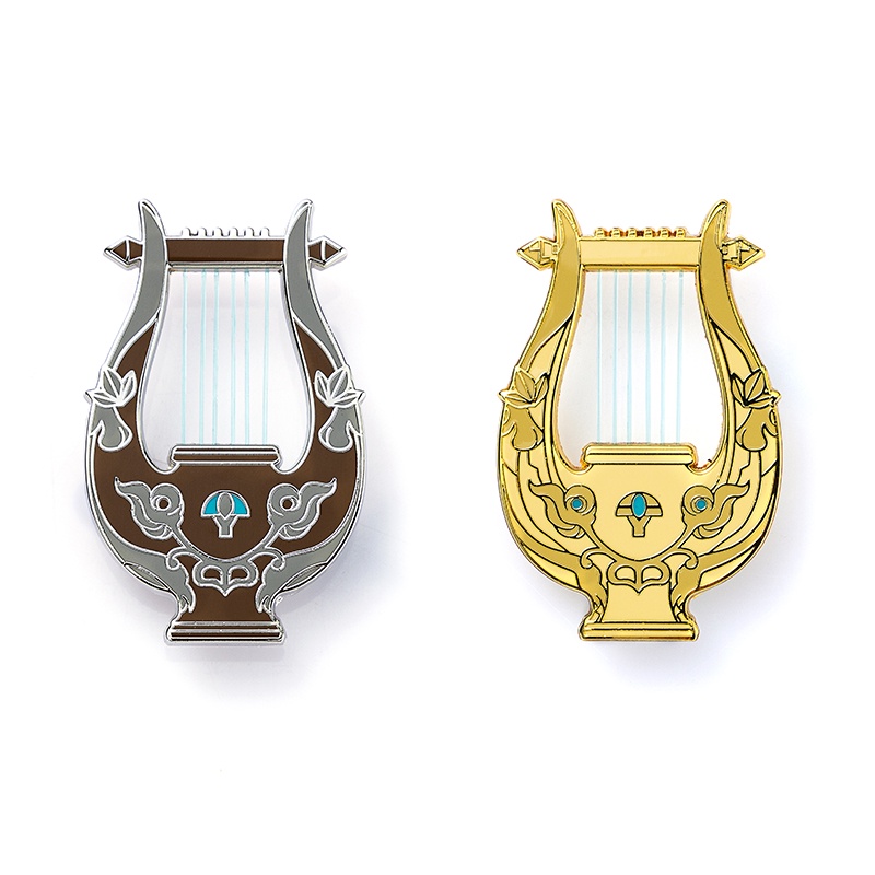 Genshin Impact Venti Holy Lyre Badge Creative Brooch Pin Anime ...