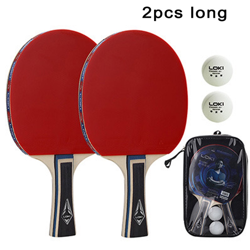 Loki C1000 Ping Pong Racket Set of 2 Pc Table Tennis Rackets with 5 Wood Blade & ITTF Approved ...