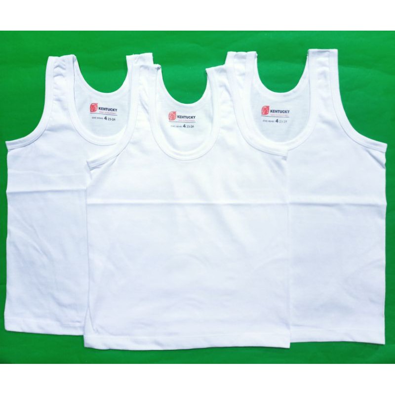 3PCS KENTUCKY SANDO KIDS PURE COTTON WHITE | Shopee Philippines