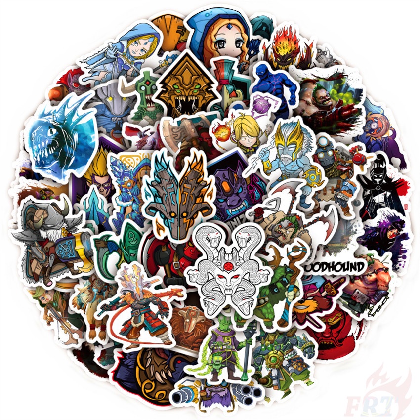 100Pcs/set DOTA 2 Series A Q Stickers DIY Fashion Mixed Waterproof ...