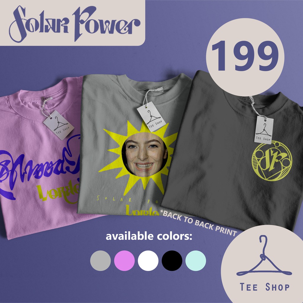 Lorde Solar Power Shirt Collection #2 | Shopee Philippines