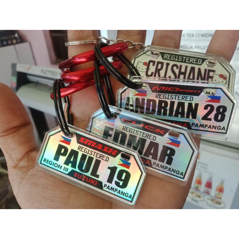 Mini Plate Keychain w/caribener hook high quality print.. | Shopee ...