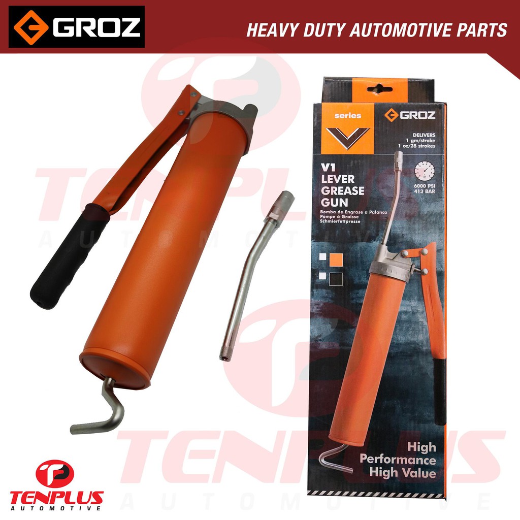 Groz V1 Lever Grease Gun 6000 Psi | Shopee Philippines