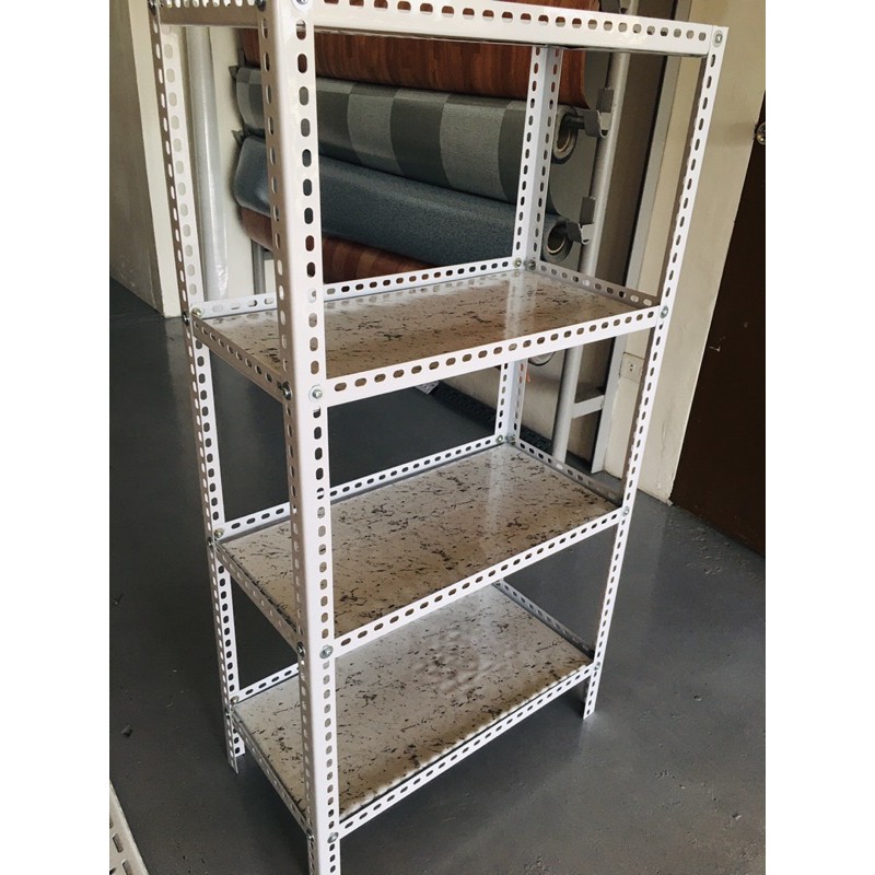 4-LAYER STEEL RACK WITH SHELVES / SLOTTED ANGLE BAR (4' x 2' x 1 ...