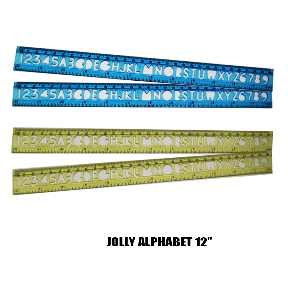 ALPHABET RULER 12" WITH STENCIL | Shopee Philippines
