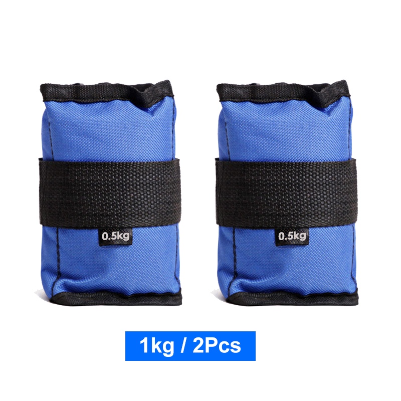 Ankle Weights Sand Bag Pair 1kg-3kg Adjustable Wearable Weights Wrist ...