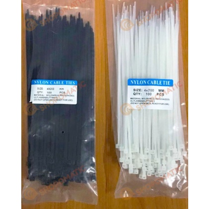 Nylon Cable Ties Size 100MM 150MM 200MM 250MM 300MM 350MM / 100 PCS PER ...