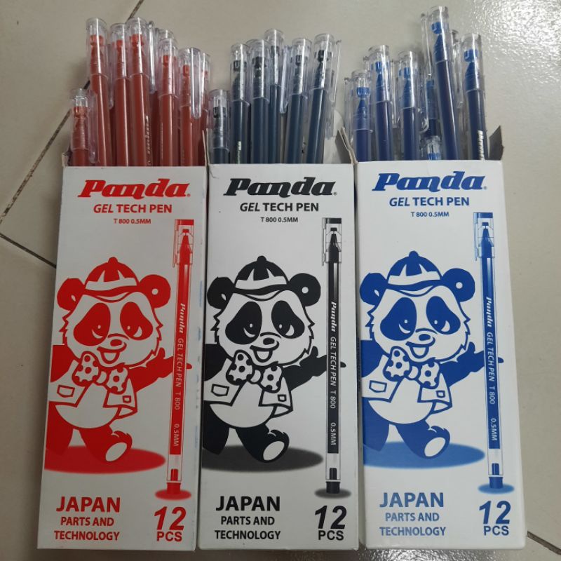 Panda Gel Tech Pen 0.5mm sold per box (12pcs) | Shopee Philippines