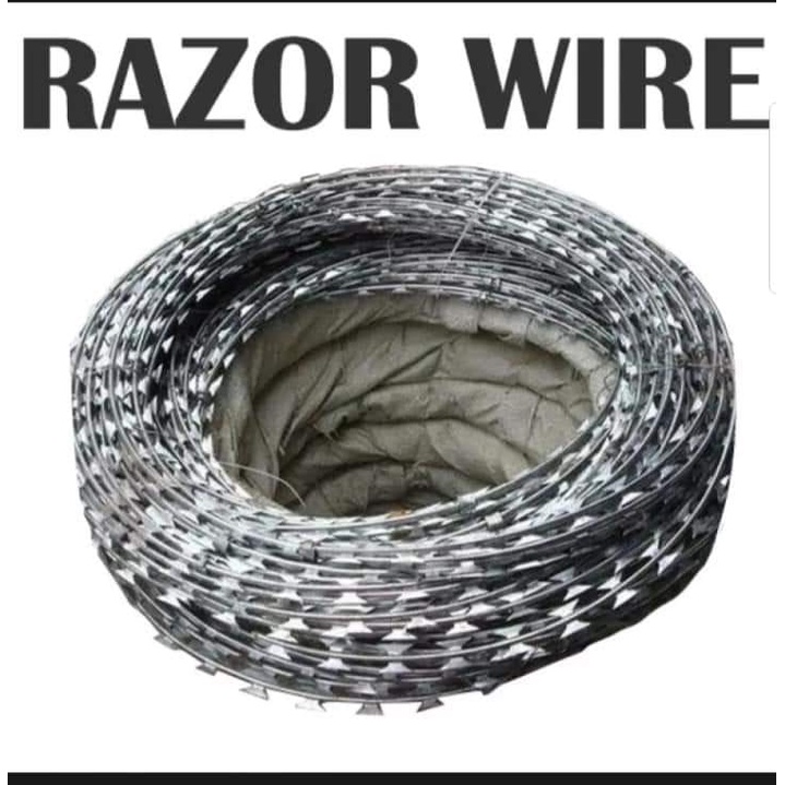 Razor wire coil 95Ft【1 year warranty Anti-rust】 wire fencing 100 Meters ...