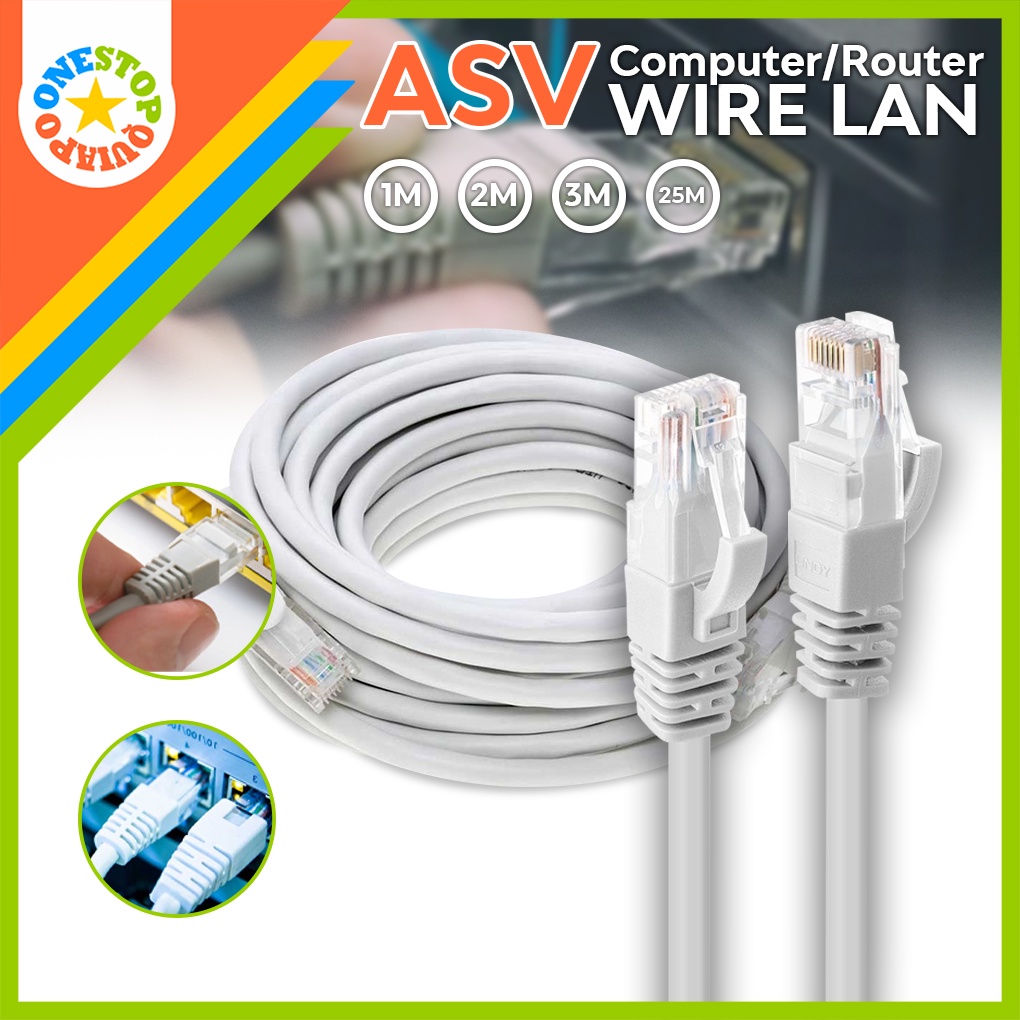 OSQ 1.5M/2M/3M/5M/10M/20M ASV Cable Lan Wire Ethernet Cable Accessories ...