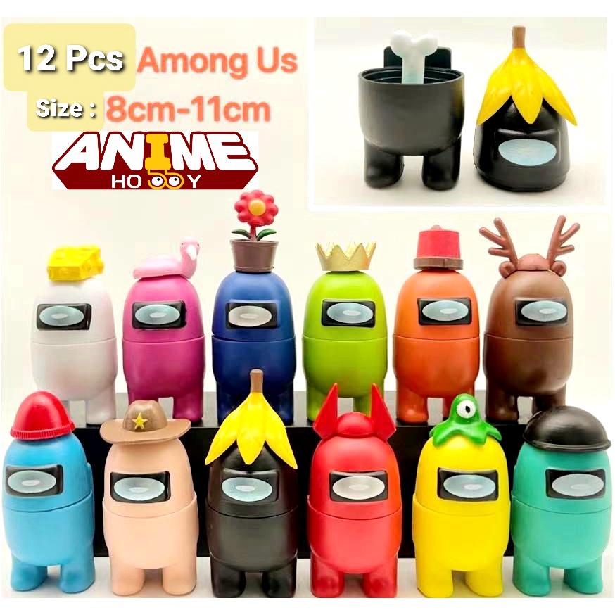 ANIMEHOBBY AMONGUS FIGURE 6 IN 1 PCS DOLL GAMES TOY COLLECTION 8-11CM ...