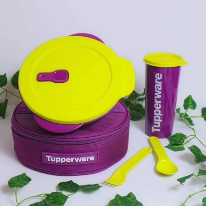 Tupperware Crystalwave Lunch Set Purple FREE Giant Tumbler | Shopee ...