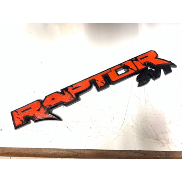 RAPTOR Ford Ranger 3D Label Plate 3D STICKER Wrap SVT logo Black Red PX ...
