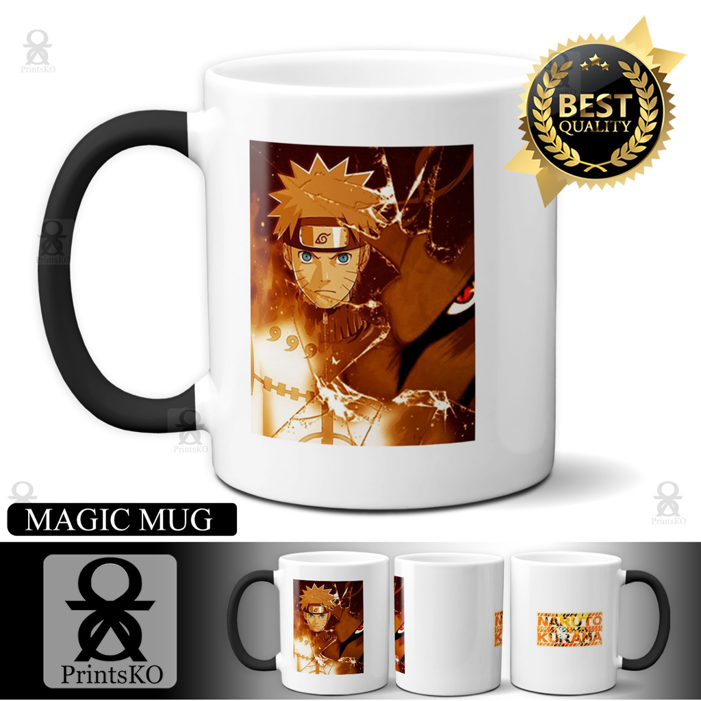 Naruto Magic Mug or White Mug - Naruto And kurama Design | Shopee ...