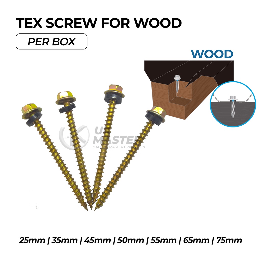 UK MASTER TEX SCREW WOOD (Per Box) | Shopee Philippines