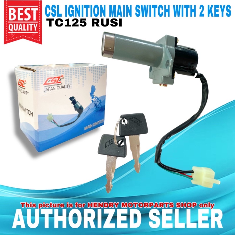 HDR IGNITION MAIN SWITCH (2 KEYS 4 WIRES) FOR RUSI125 / TC125 / TC 125 ...