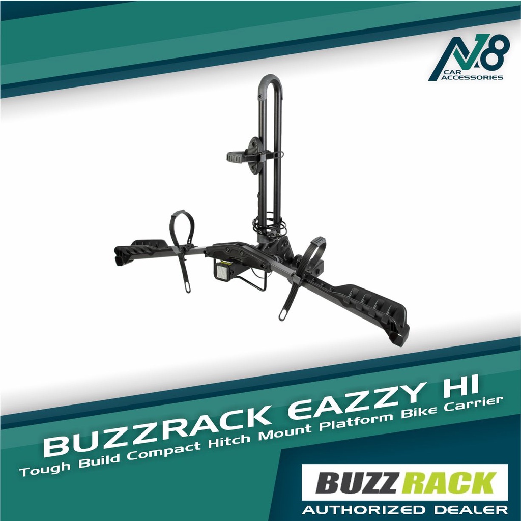 Buzzrack Bike Rack EAZZY H1 Compact Hitch Mount Platform Bike Carrier ...
