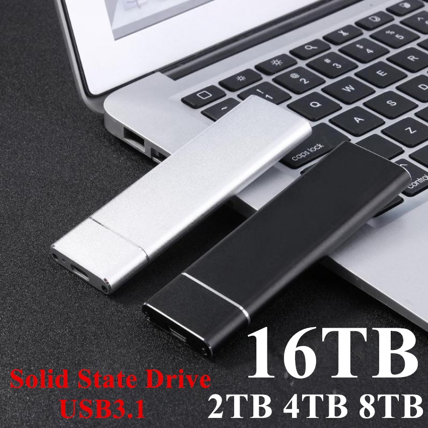 SSD USB 3.1 External Hard Drive Type-C 16TB 8TB 4TB 2TB High-speed Mobile Solid State Drive For ...