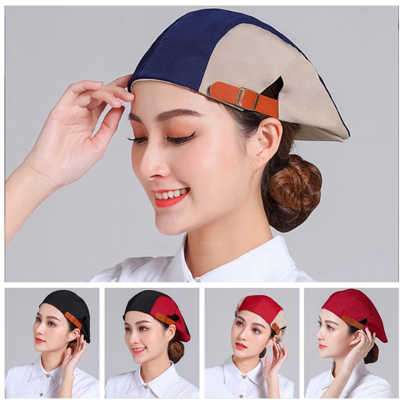Ready StockAdjustable chef hat work hat forward hat cloth hat beret ...