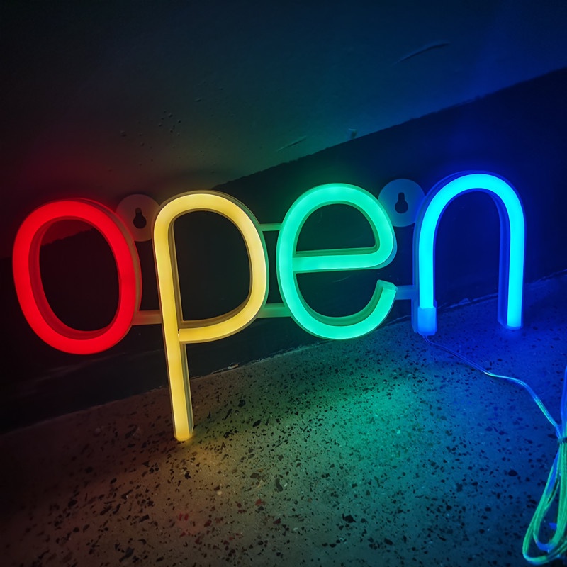 LED Open Sign Neon LED Business Window Open Sign for Business Bar Hotel ...