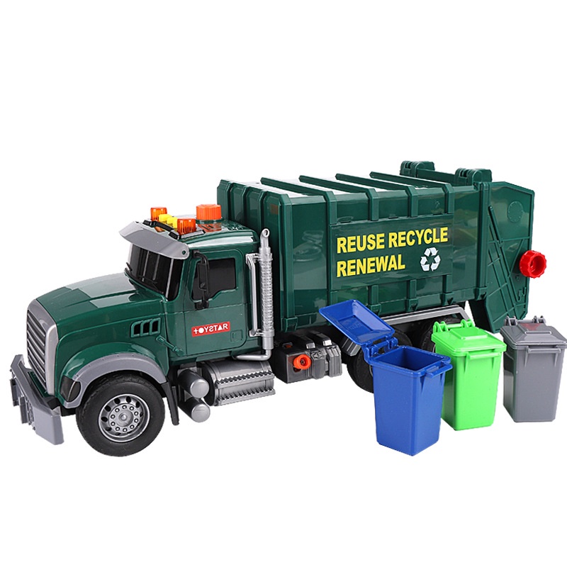 JOYGENIC Liftable Environmental Sanitary Car Children's Toys Boys Shock ...