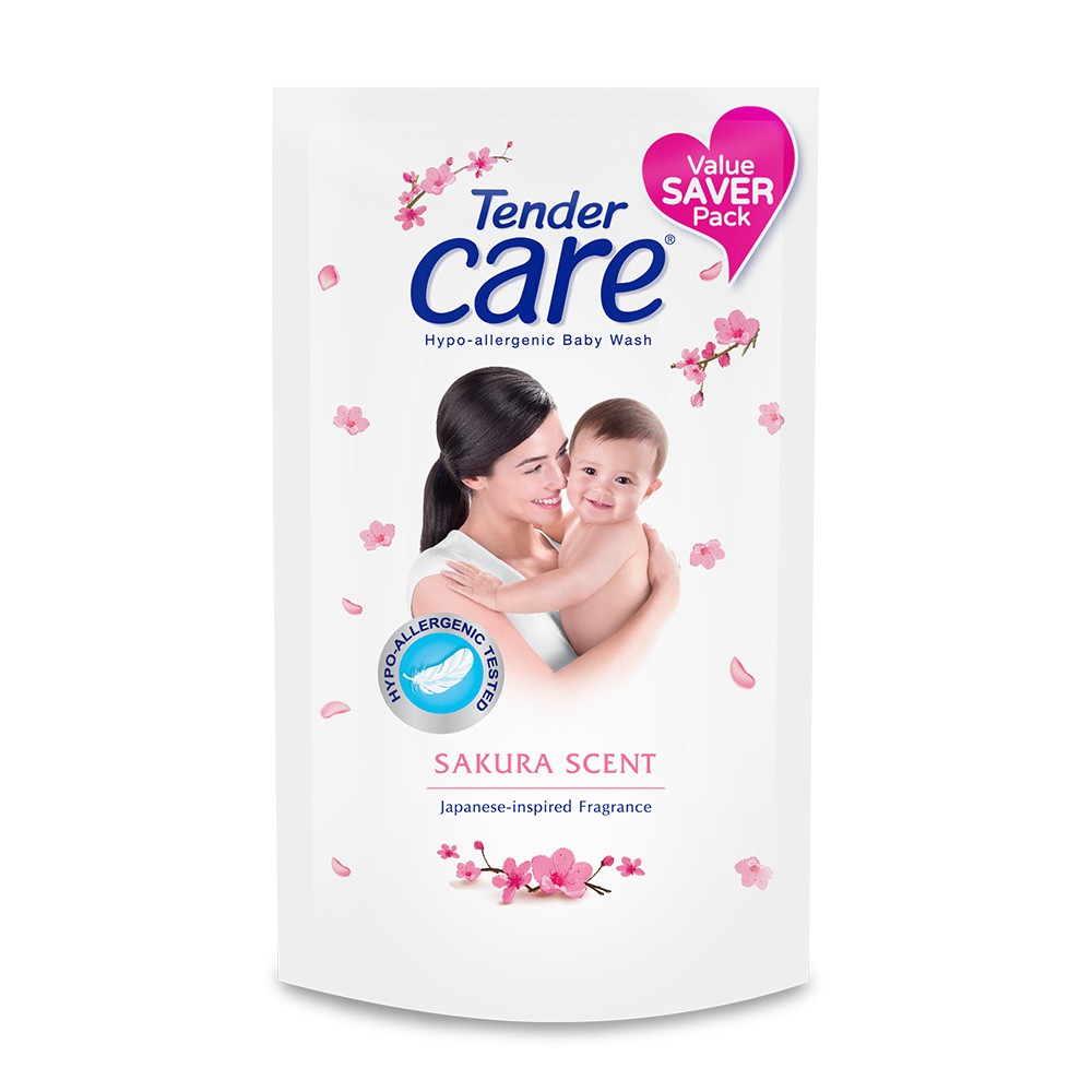 Tender Care Hypoallergenic Baby Wash for Delicate Skin Sakura 600ml Refill | Shopee Philippines