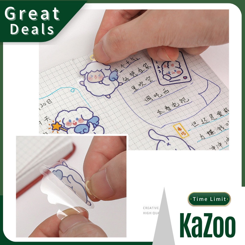 Kazoo Lovely Cartoon PET Stickers Set Student Diary Deco DIY Waterproof ...