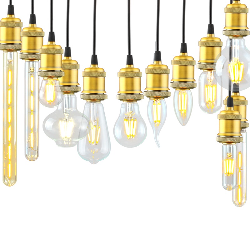 LED Filament Bulb Cool White C35 A60 G80 G95 G125 LED Lamp E14 E27 LED ...