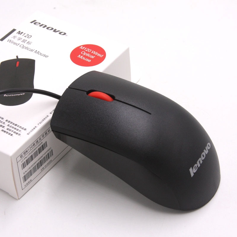 Lenovo Wired Mouse Wheel Mini 3D Mice USB Mouse M120 1000DPI USB ...