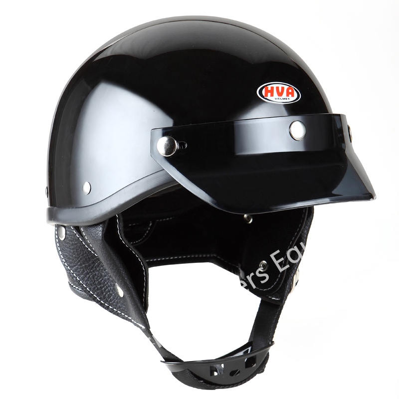 HVA Helmet Classic Retro Half Face Helmet For Motorcycle With ICC ...