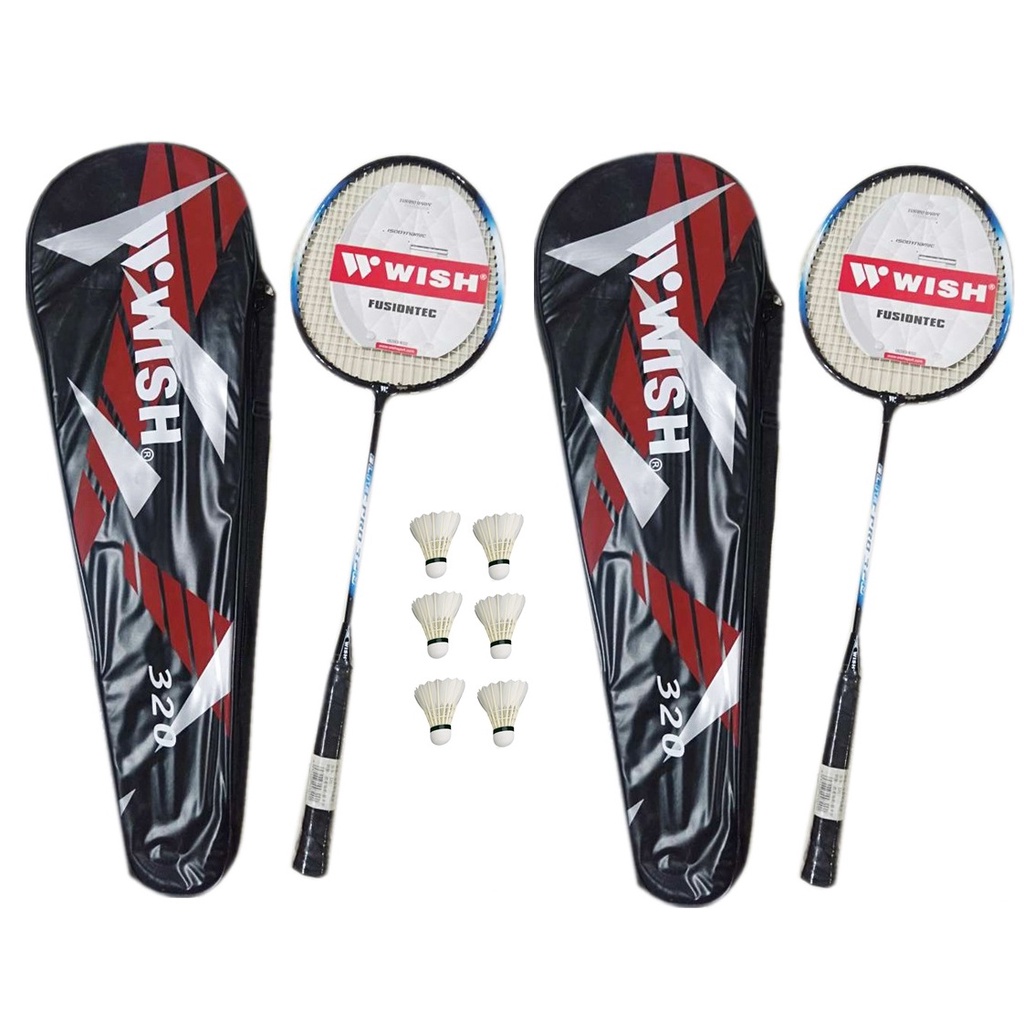 Wish Badminton Racket Elite Pro 320 w/ Joint with Bag Cover and Free ...