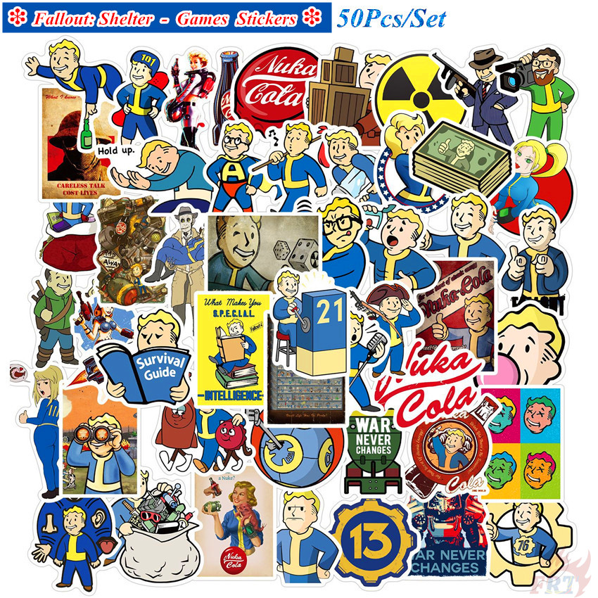 Fallout: Shelter Series 01 Stickers 50Pcs/Set DIY Waterproof Fashion ...