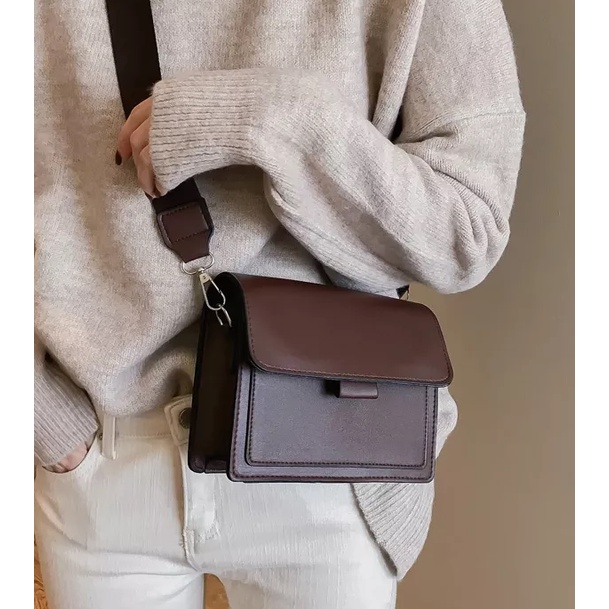 Hanju Fiona Korean Fashion Small Crossbody Bag PU Leather Bag | Shopee ...