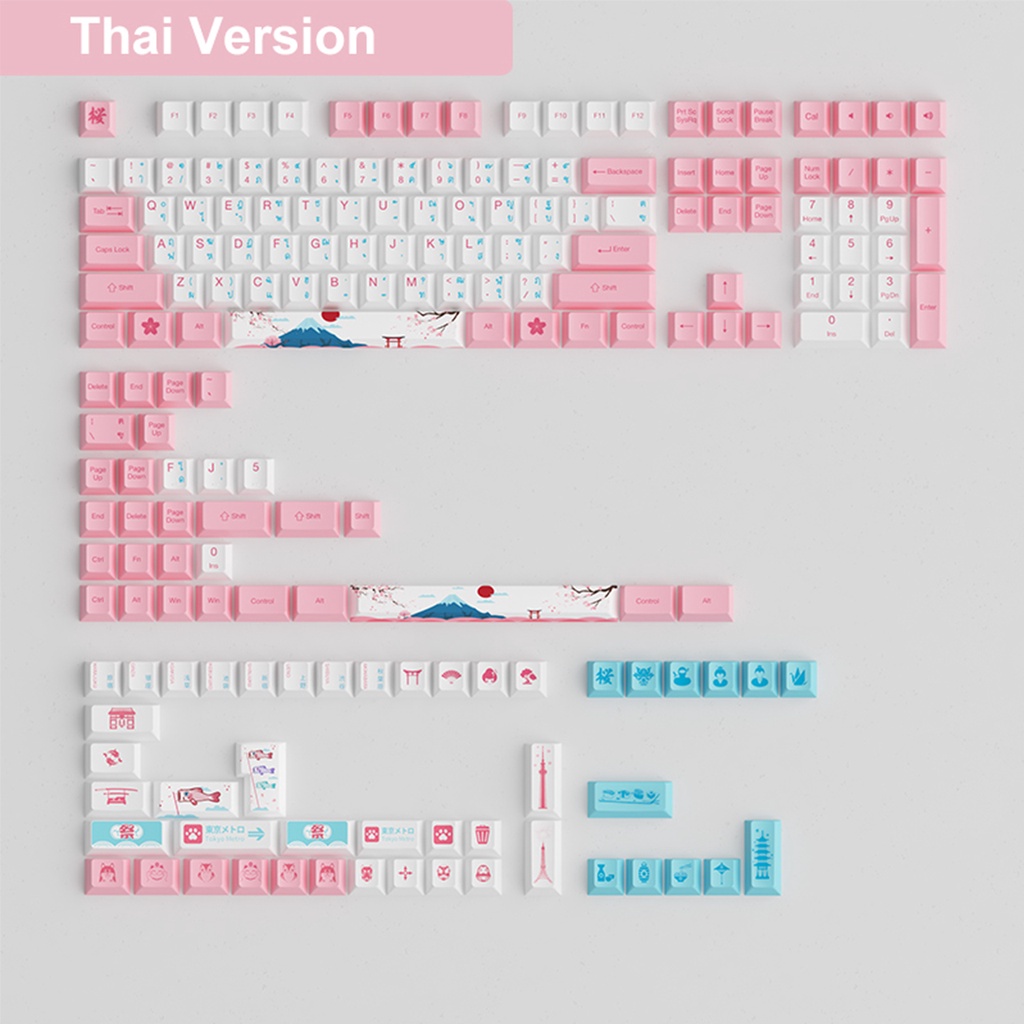 Akko World Tour Tokyo R2 185-key Full Keycap Set, Cherry Dye-Sub Caps ...