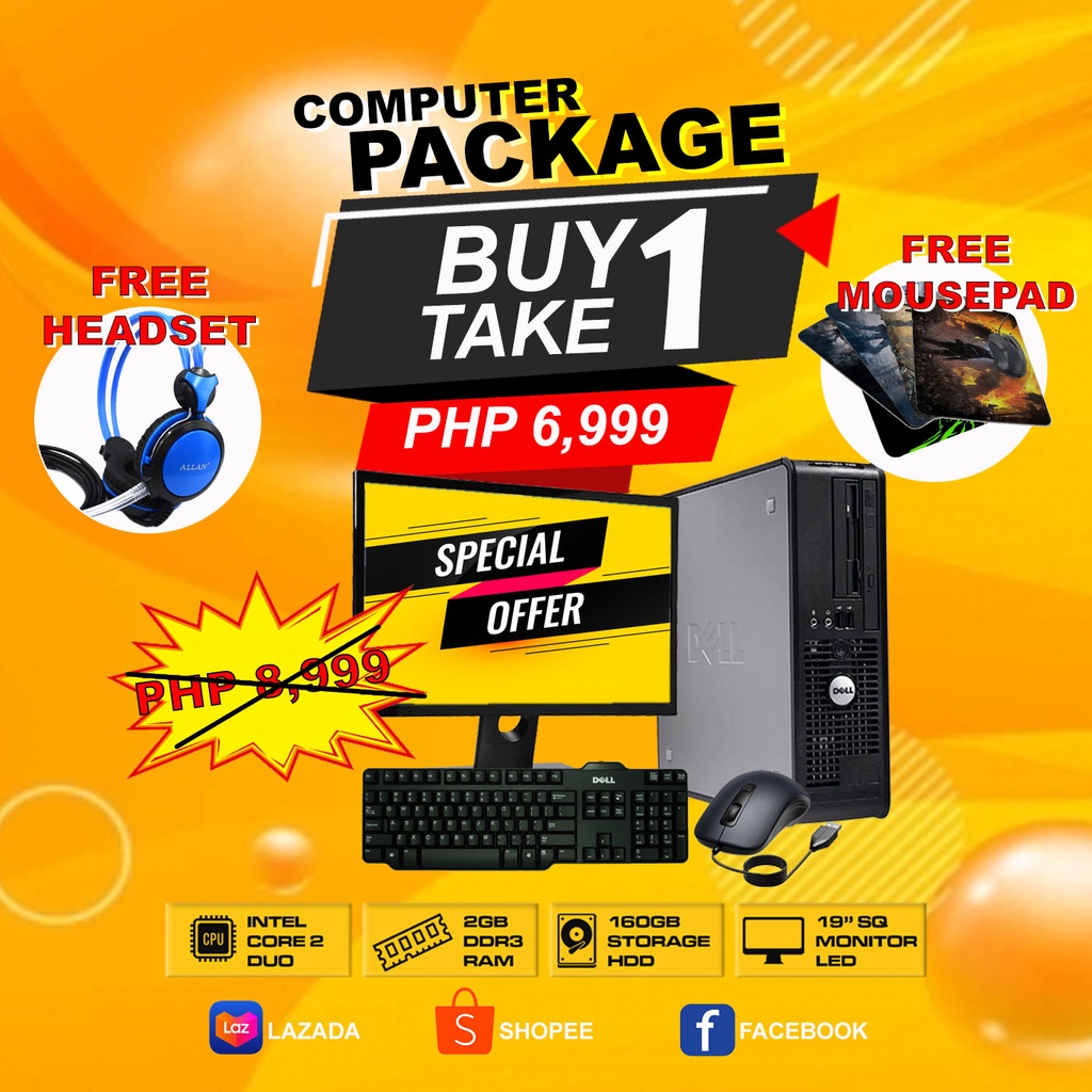 BUY 1 TAKE 1 PROMO Computer Set INTEL CORE 2 DUO 2GB RAM 160GB HDD WITH ...
