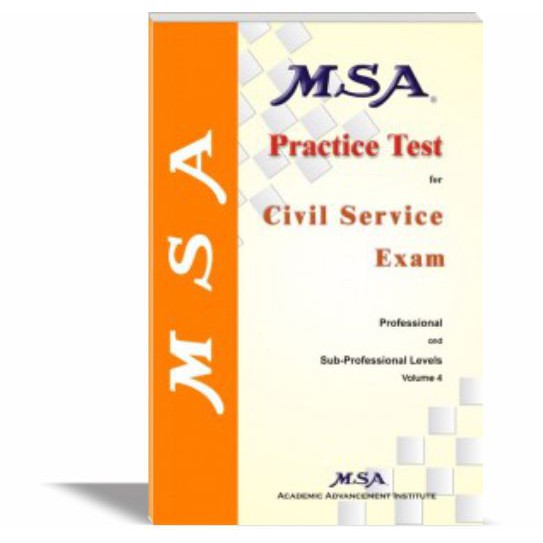 MSA Practice Test for Civil Service Exam Vol 4 (Authentic / Brand New ...