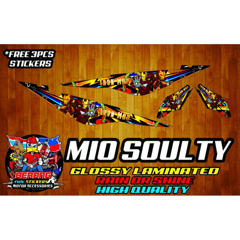 Mio Soulty Iron Man Decals | Shopee Philippines